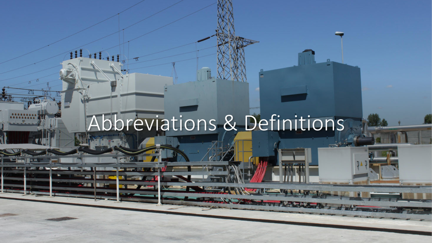 Abbreviations and definitions - MB Drive Services